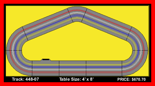 MaxTrax Scale Racing 4 Lane 8 Foot Tracks