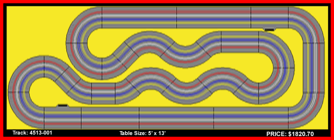 MaxTrax Scale Racing 4 Lane Various Tracks