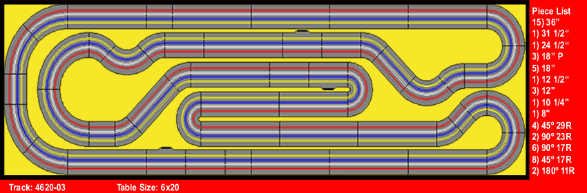 MaxTrax Scale Racing 4 Lane Various Tracks
