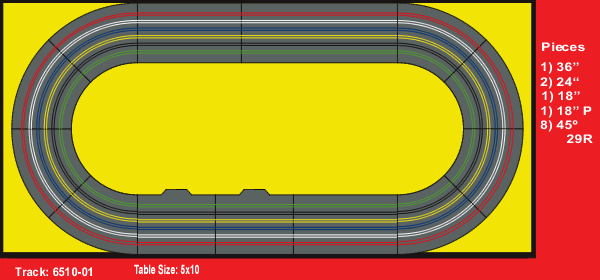 MaxTrax Scale Racing 6 Lane Various Tracks