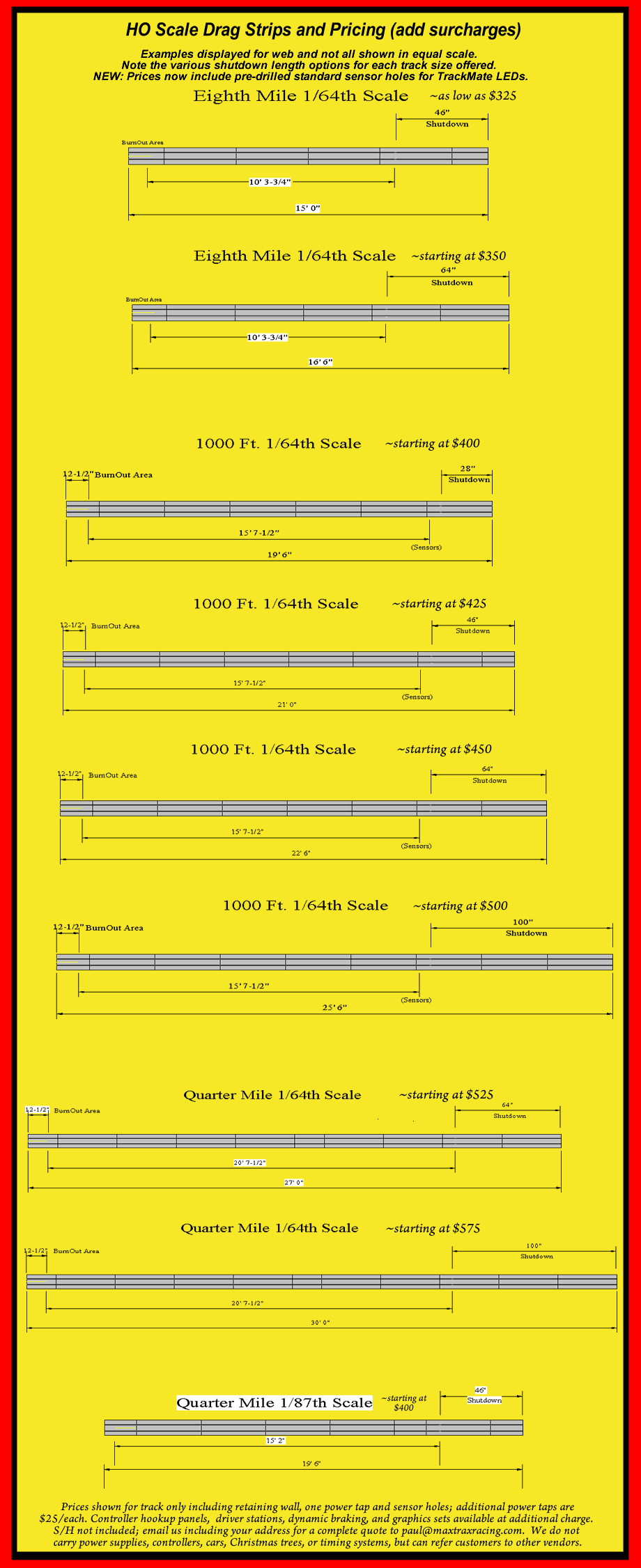 MaxTrax Scale Racing Dragstrips